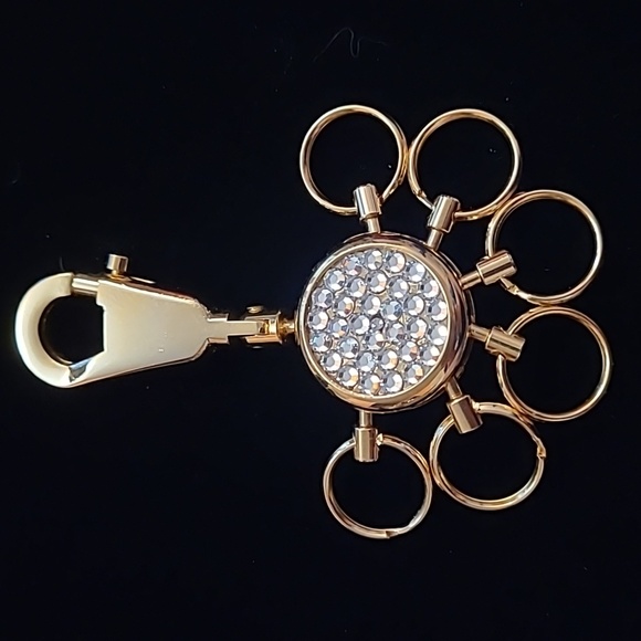 Accessories | Gold Tone And Rhinestones Keychain With 6 Removable Rings ...